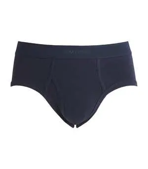 TOM FORD Stretch-cotton Logo Briefs - Blue