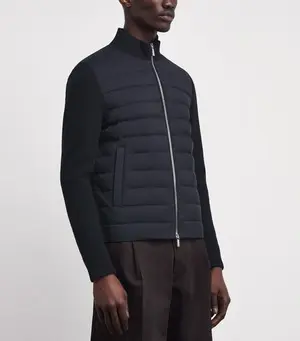 MOORER Duncan Hybrid Jacket - Navy