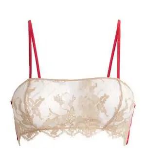 Kiki De Montparnasse Lace Orchid Bandeau Bra - Red