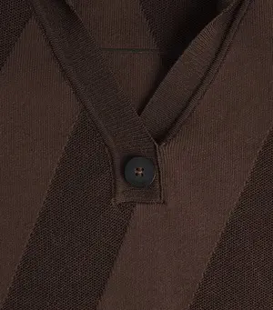 Jacquemus Cropped Stripe Polo Shirt - Brown