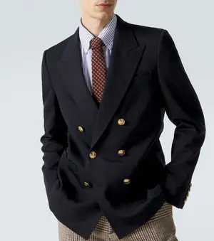 Valentino Garavani Double-breasted Virgin Wool Blazer