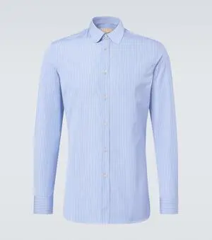 Valentino Garavani Striped Cotton Shirt - Blue