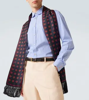 Valentino Garavani Striped Cotton Shirt - Blue