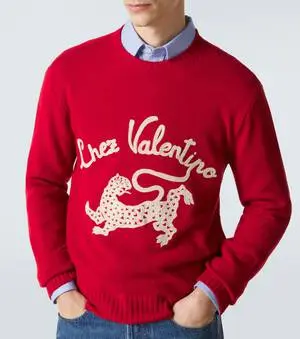 Valentino Garavani Chez Virgin Wool Sweater - Red