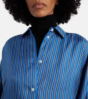 TOTEME Striped Silk Shirt - Blue