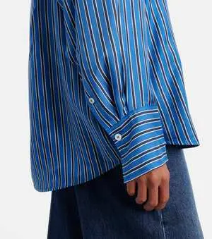 TOTEME Striped Silk Shirt - Blue