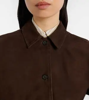 TOTEME Suede Overshirt - Brown