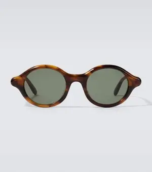 Loewe Slim Round Frame Sunglasses - Brown