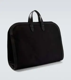 Brioni Leather-trimmed Garment Bag