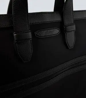 Brioni Leather-trimmed Garment Bag