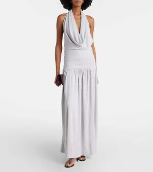 AYA MUSE Spoe Halterneck Maxi Dress