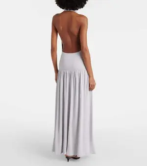 AYA MUSE Spoe Halterneck Maxi Dress