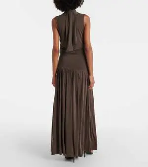AYA MUSE Alyve Draped Halterneck Maxi Dress