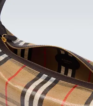 Burberry Check Canvas Shoulder Bag