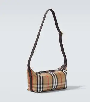 Burberry Check Canvas Shoulder Bag