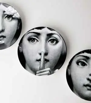 FORNASETTI Tema E Variazioni N.334 Porcelain Wall Plate