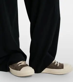 Rick Owens Suede Low-top Sneakers - Grey