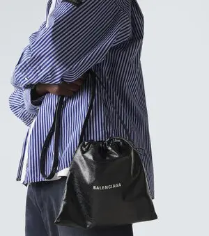 Balenciaga Patent Leather Crossbody Bag - Black