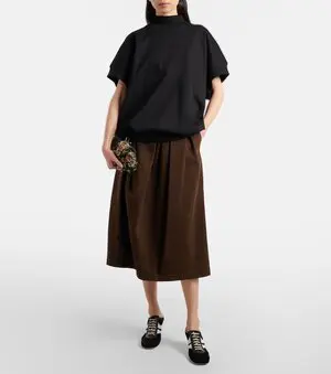 Dries Van Noten 65" Suede Mules - Black