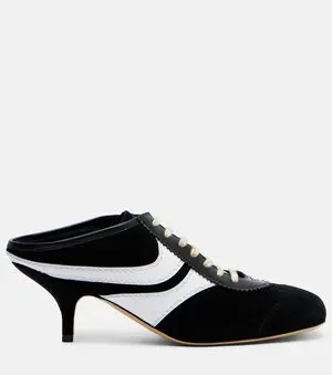 Dries Van Noten Suede Mules - Black