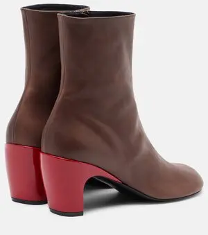 Dries Van Noten 65 Leather Ankle Boots - Brown