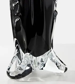 LOUISE ROE Vintage Drape Glass Vase - Black