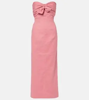 Tove Rahel Linen And Cotton-blend Maxi Dress - Pink