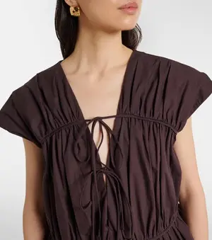 Tove Thea Cotton Top - Brown