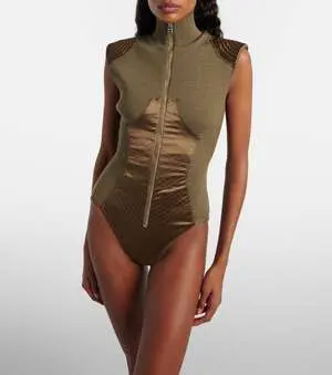 JEAN PAUL GAULTIER Wool-blend Bodysuit