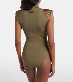 JEAN PAUL GAULTIER Wool-blend Bodysuit