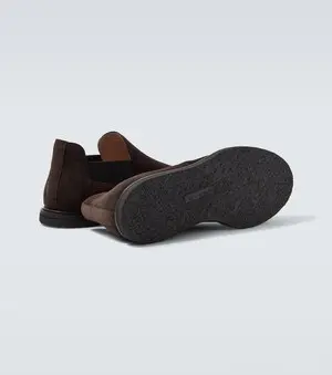 THE ROW Parker Suede Slip-on Loafers