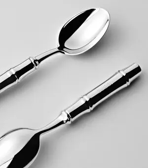 Gucci Set Of 2 -plated Spoons - Silver