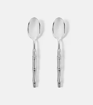 Gucci Set Of 2 -plated Spoons - Silver
