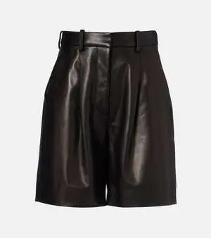 JOSEPH Suze Leather Shorts