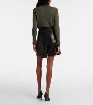 JOSEPH Suze Leather Shorts