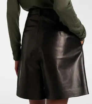 JOSEPH Suze Leather Shorts