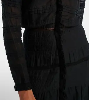 MARANT ETOILE Daniva Lace-trimmed Midi Dress - Black