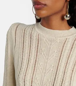 MARANT ETOILE Kalyn Cotton And Wool Sweater - White