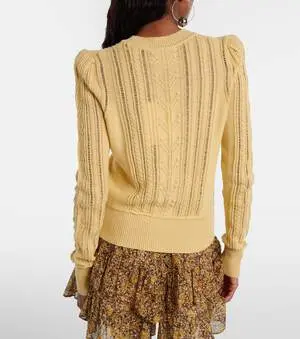 MARANT ETOILE Kalyn Cotton And Wool Sweater - Yellow