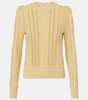 MARANT ETOILE Kalyn Cotton And Wool Sweater - Yellow