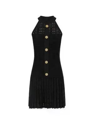 Balmain Button Knitted Mini Dress