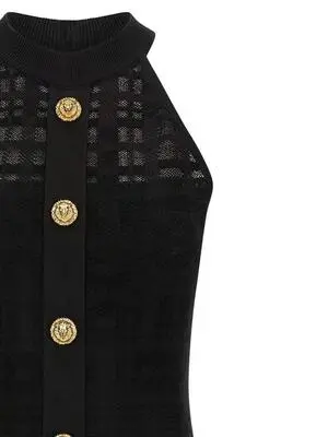Balmain Button Knitted Mini Dress