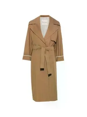 Max Mara Notched Lapel Belted Trench Coat
