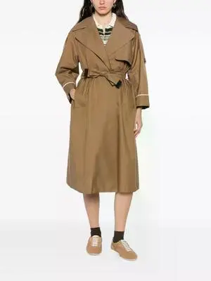 Max Mara Notched Lapel Belted Trench Coat