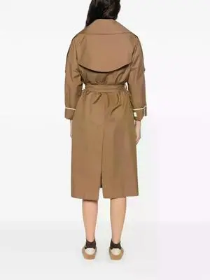 Max Mara Notched Lapel Belted Trench Coat