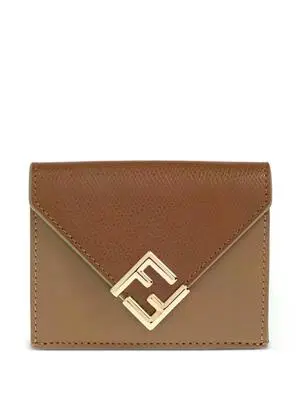 Fendi Logo-plaque Wallet - Brown