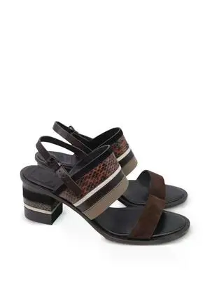 Tory Burch Edina Suede-panel Leather Sandals