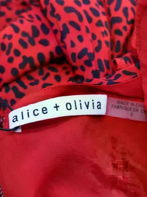 Alice + Olivia Leopard-print Long-sleeve Dress
