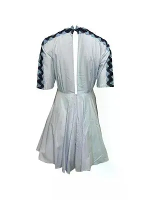 Sandro Embroidered Pleated Mini Dress