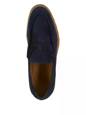 Kiton Suede Penny Loafers